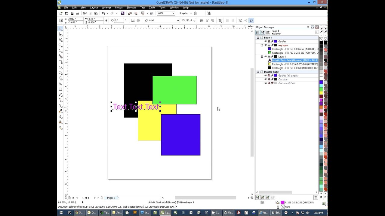 Using The Object Manager in CorelDRAW