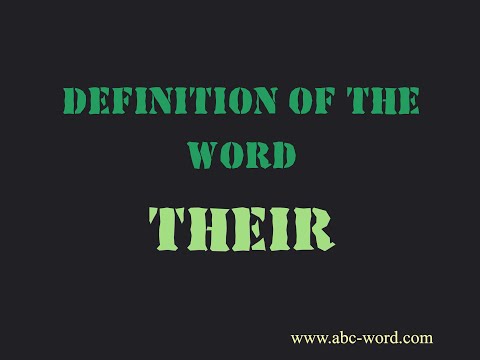 Definition of the word "Their"