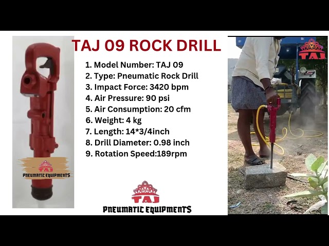 Rock Drill Machine - CP9)(TAJ09) PNEUMATIC ROCK DRILL Manufacturer from ...