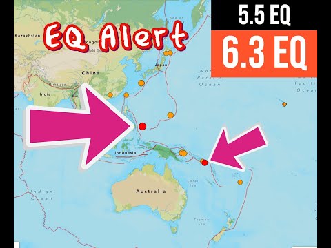 6.3 Earthquake Philippines Region, Seconds later 5.5 Solomon Islands. Monday Evening.