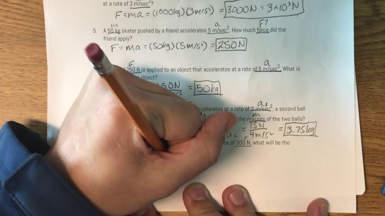 Net Force Practice Problems