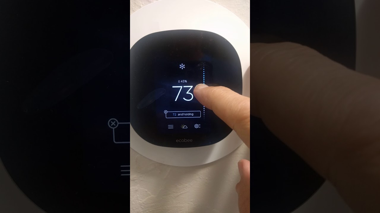 Setting the temperature on an EcoBee Thermostat for the first time