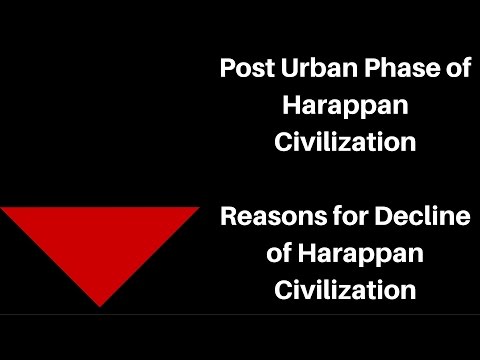 Post Urban phase; Reasons for Decline of Harappan Civilization: for ...
