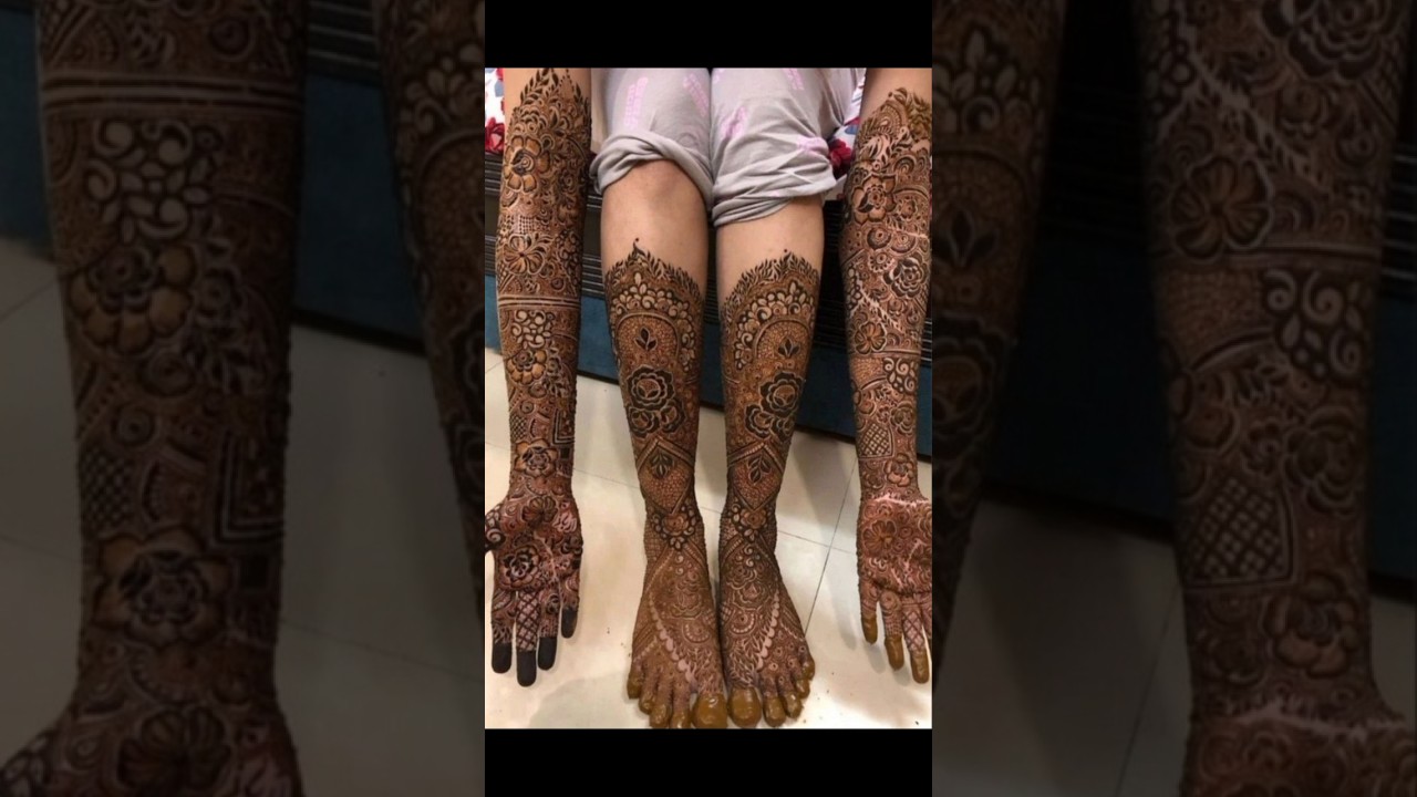 beutiful bridal mehndi design's#mehndi #hennadesigns #braidal #youtubeshort #trending