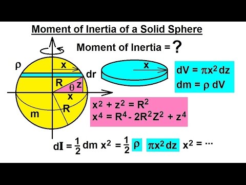 Physics 12 Moment of Inertia (2 of 7) Moment of Inertia of a Solid Sphere