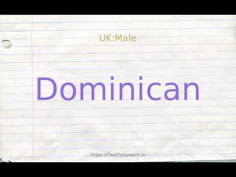 How to pronounce dominican