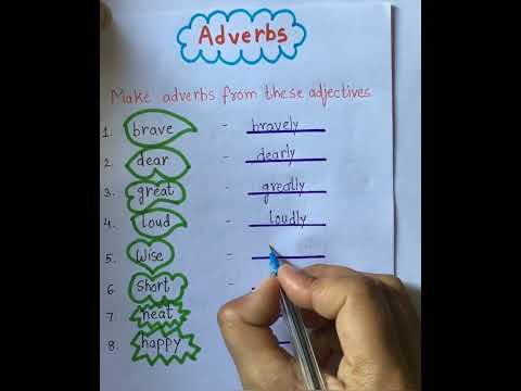 Making Adverbs from Adjectives. #trending #viral #englishgrammar #shorts #youtubeshorts #adverb