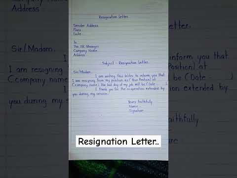 Resignation Letter || How To Write Resignation Letter || Resign Letter