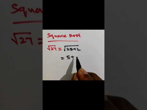 Square root of 27 (short tricks) #squareroot #students #education #mathshorts