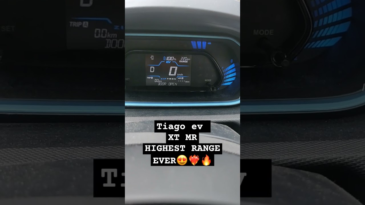 tiago ev xt mr medium range in full charge | HIGHEST RANGE EVER | full video link in comment