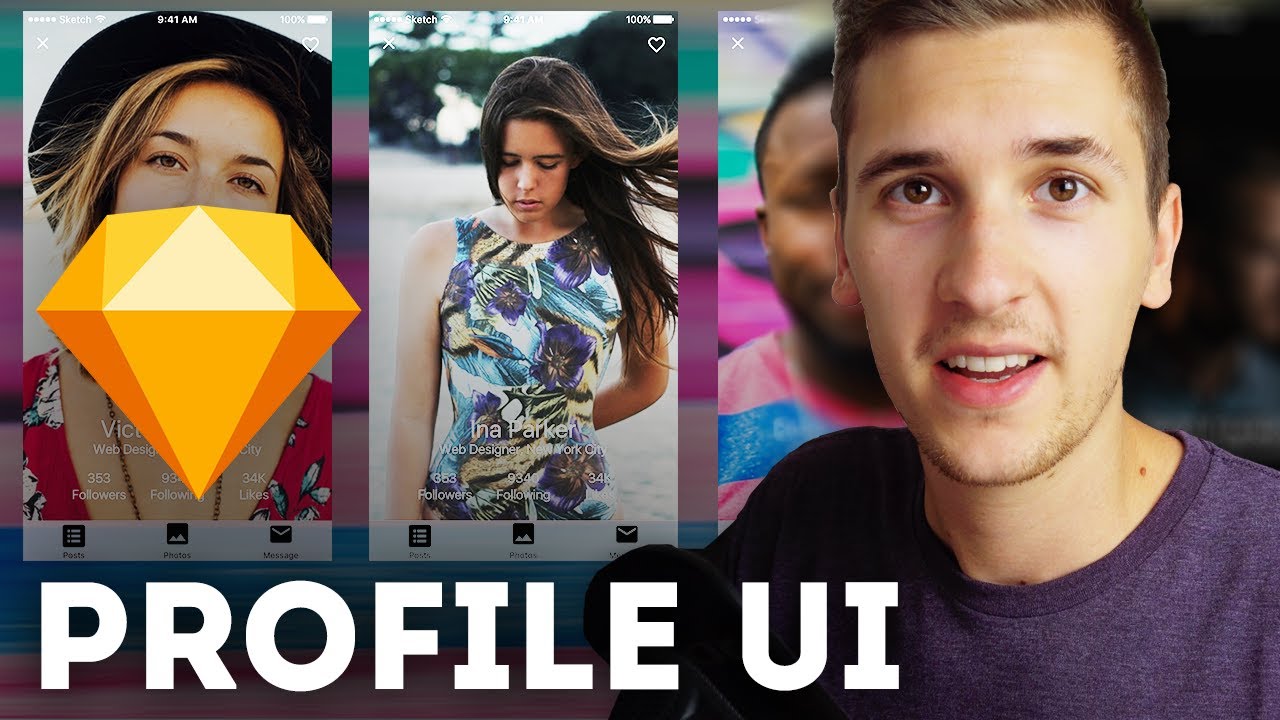 Profile UI • Sketchapp Tutorial / Sketch 4 Tutorial