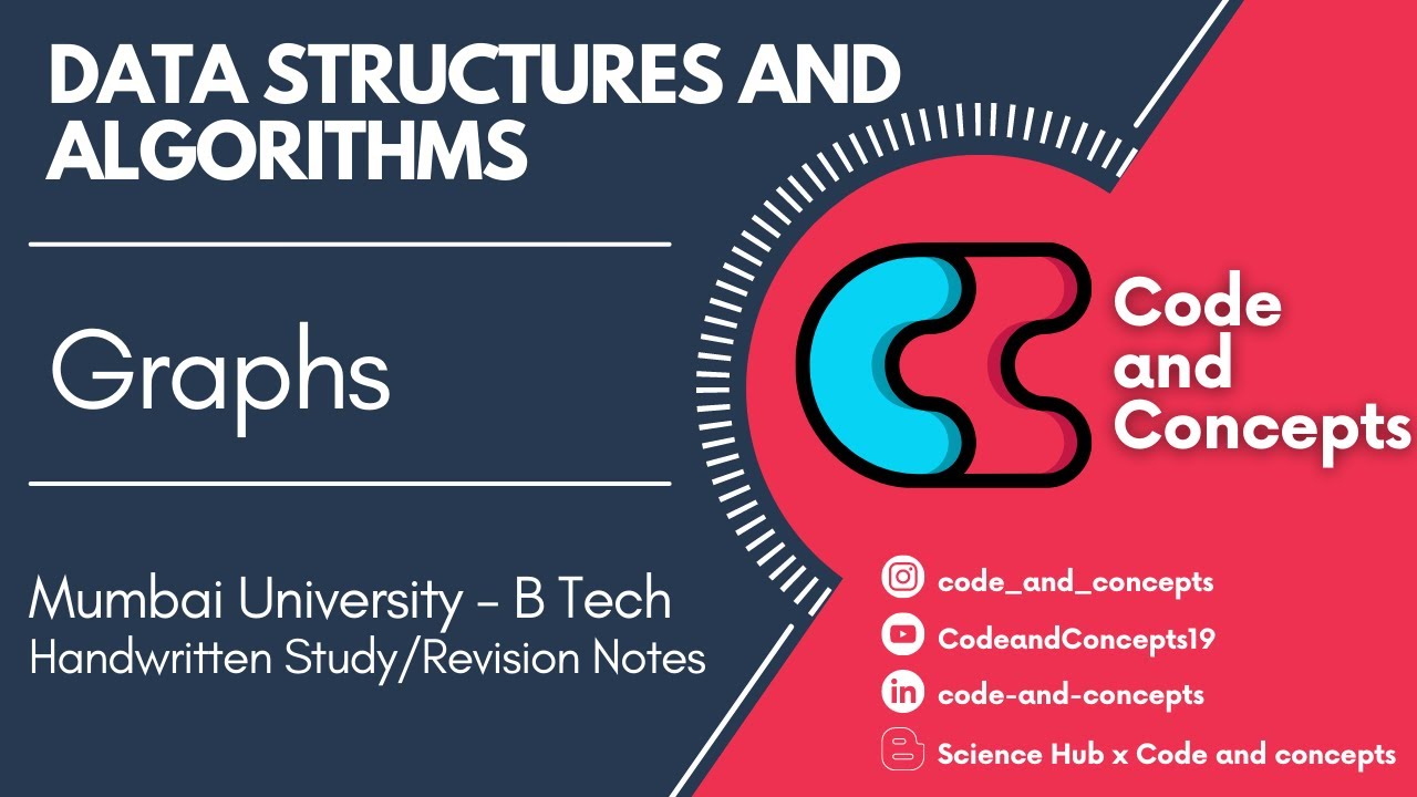 Graphs - #Handwritten Study/Revision Notes | #btech #mumbaiuniversity  #DSA #graphs #candc #sem3