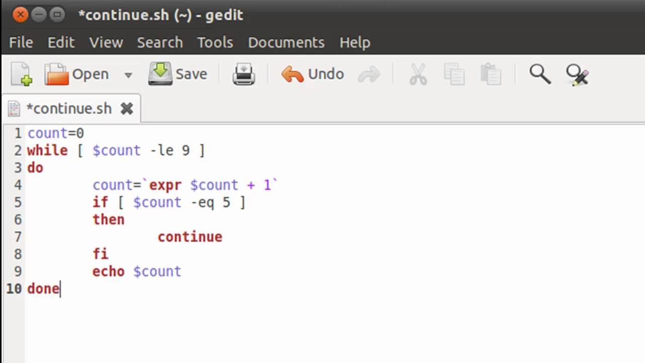Shell Scripting Tutorial-53: The 'continue' Statement