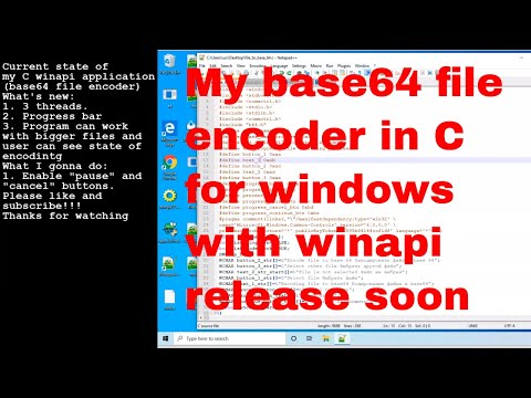 My Base64 written in C language encoder for windows: release will be soon