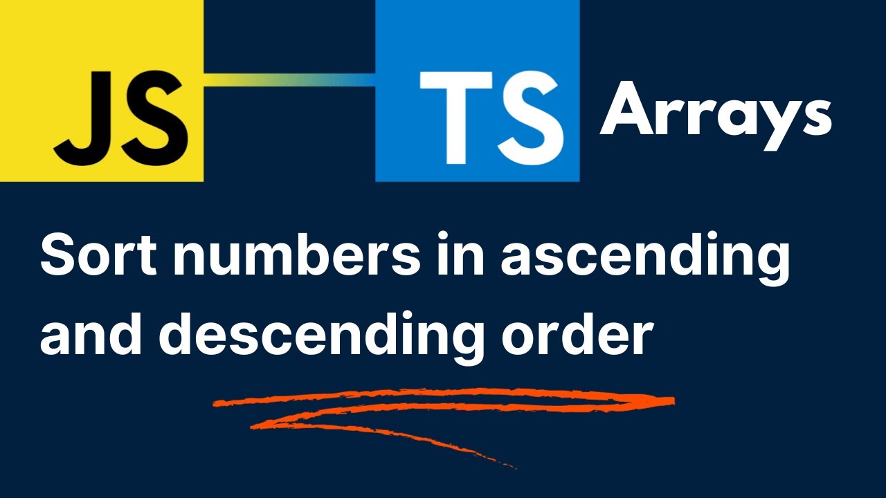 Sort numbers in ascending and descending order in javascript and typescript