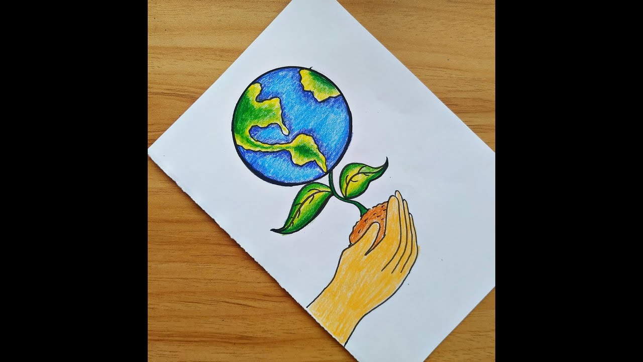 World Environment Day Drawing|Environment Day Poster For Competition|Save Earth Save Nature Drawing