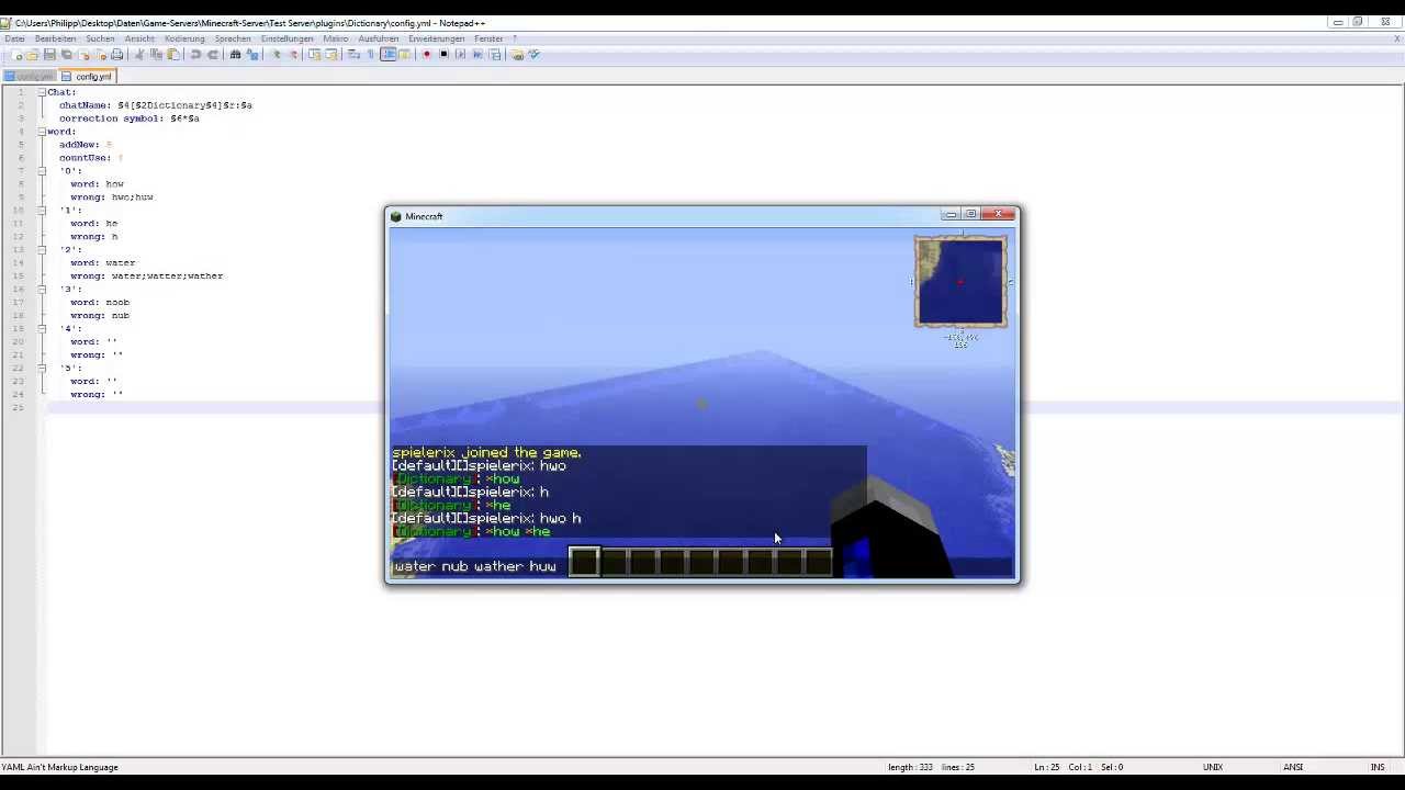 Minecraft Bukkit Plugin Dictionary