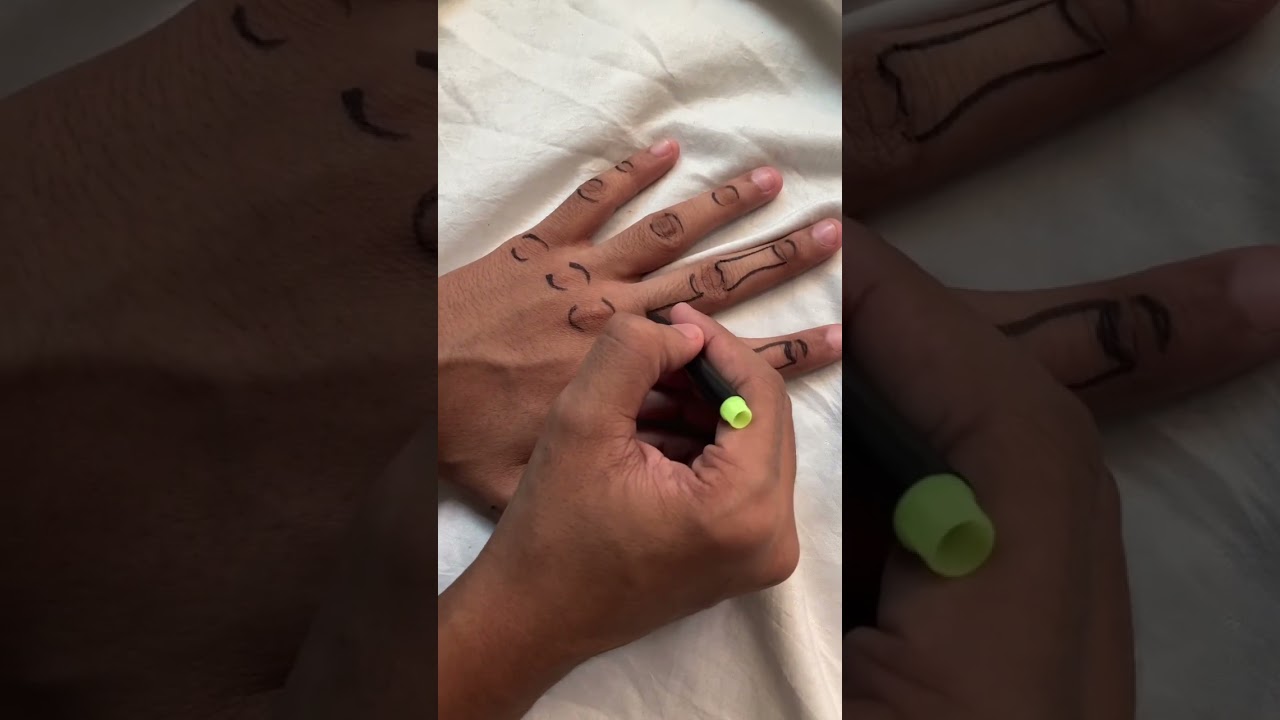 Lets make Skeleton hands 💀✨ #art #skeleton #sketching #skull #bones #artist #shorts #artshorts