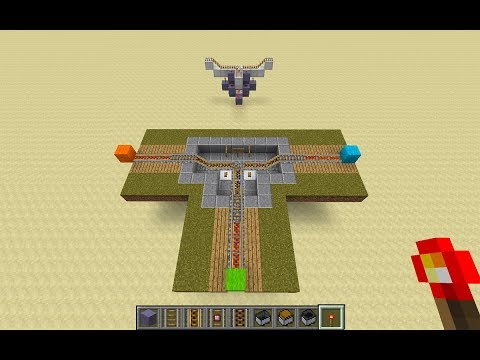 Minecraft - REVISED Simple 3-way Minecart Intersection