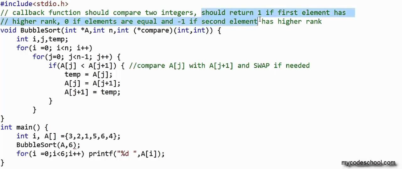 Function pointers and callbacks