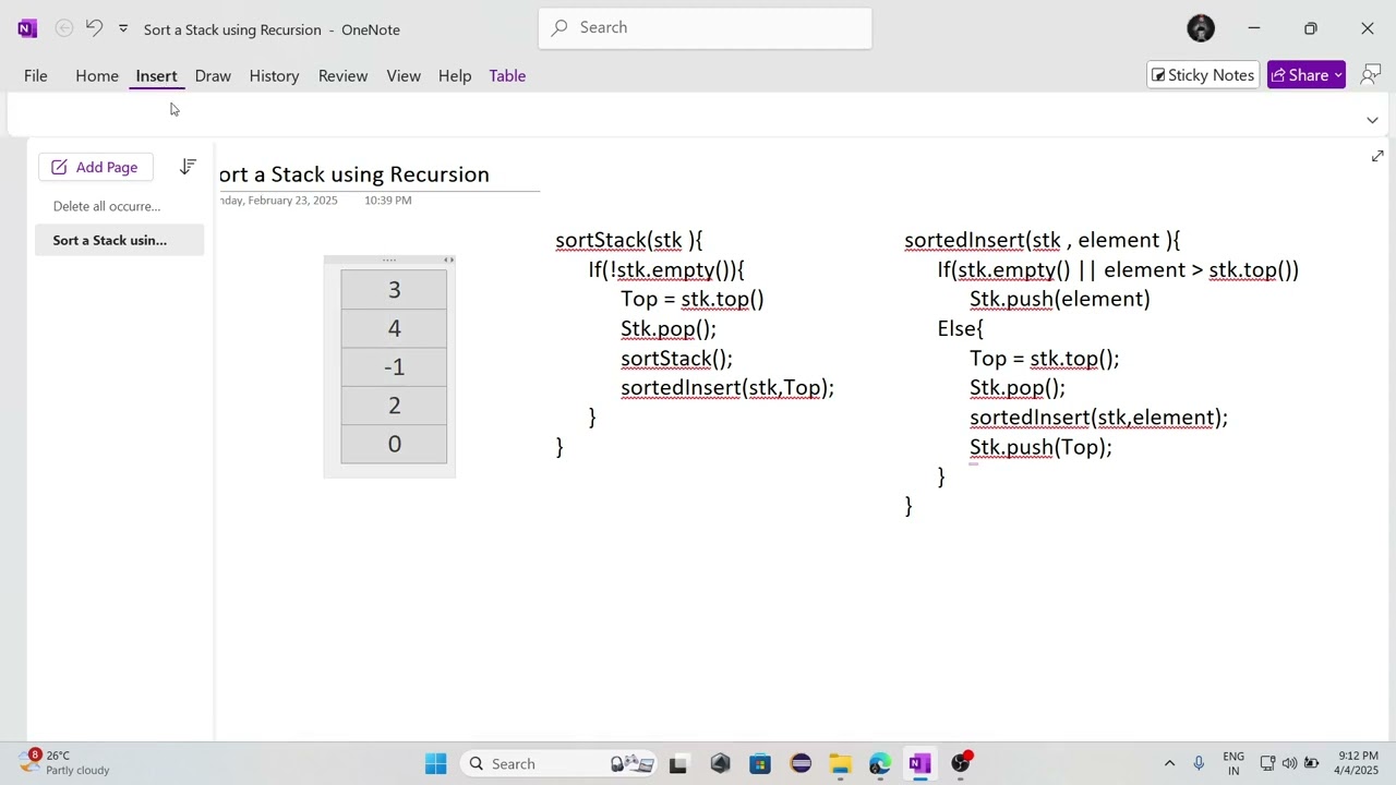 Sort Stack Using Recursion | Easiest Explanation Ever