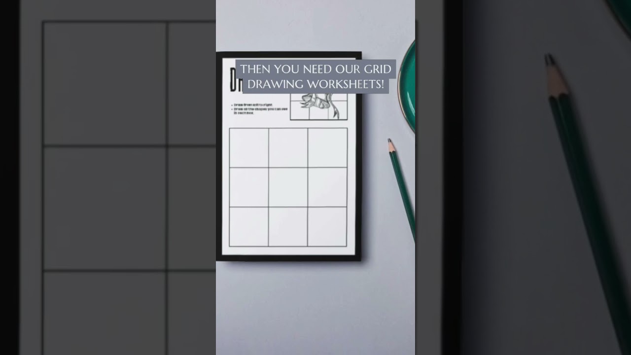 Download Grid Drawing Worksheets | draweazy.com |Improve Your Drawing Skills #shorts #art #ytshorts