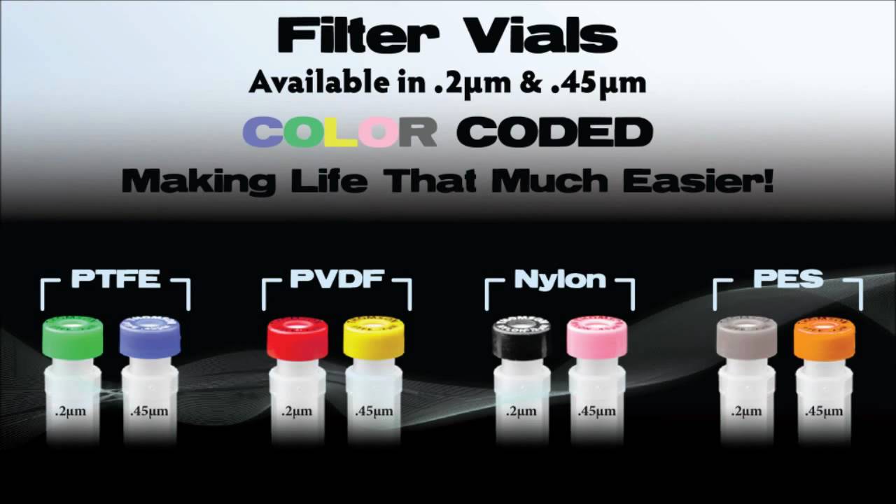 Filter Vials Color Coded