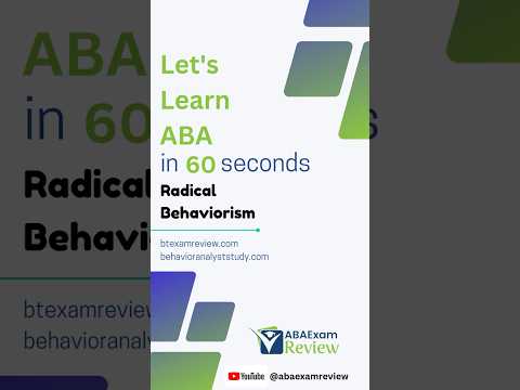 Radical Behaviorism - Learn Applied Behavior Analysis in 60 seconds | #rbt #bcba #abaexamreview