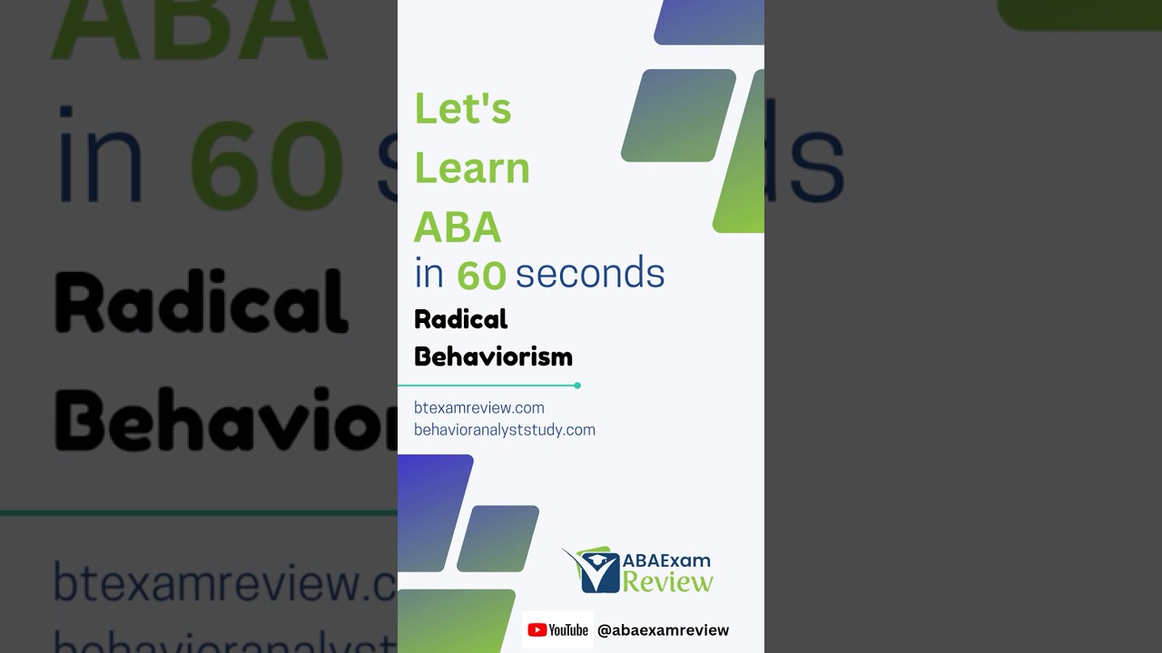 Radical Behaviorism - Learn Applied Behavior Analysis in 60 seconds | #rbt #bcba #abaexamreview