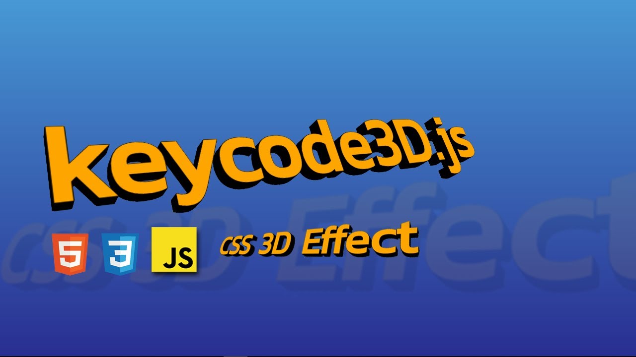 CSS 3D Effect Tutorial | 3D Model Perspective using Keycode3D.js