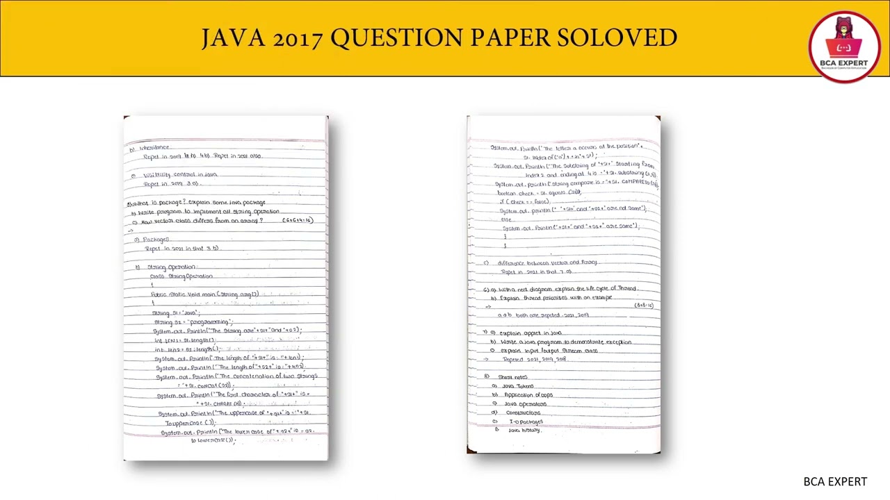 java programming 2017 questions with solution pdf.| KUD | 6-years question paper solved