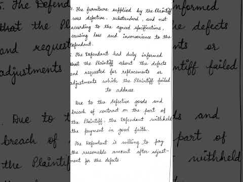Moot court practice SAMPLE CIVIL CASES- Written Arguments from Plaintiff and Defendant