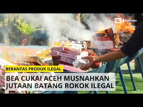 Bea Cukai Aceh Musnahkan Jutaan Batang Rokok Ilegal
