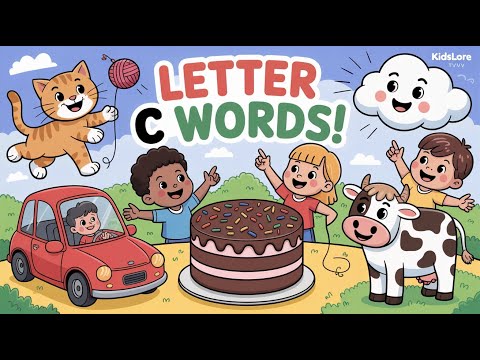 ''C Letter Words for Kids 🐱 | Learn Vocabulary with Fun Animation | Kidslore TV'' #kidsvocabulary