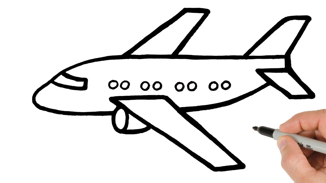 How to Draw a Plane | Super Easy Step-by-Step Tutorial!