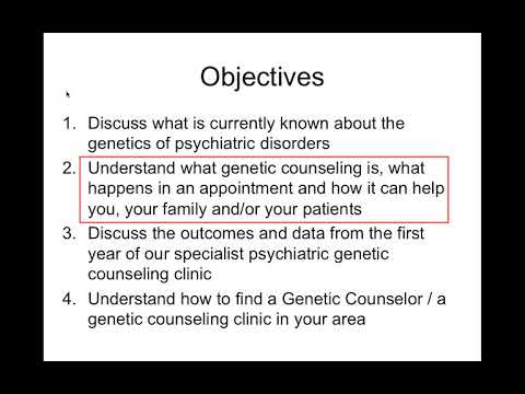 Genetics Counseling for Psychiatric Illness with Angela Inglis