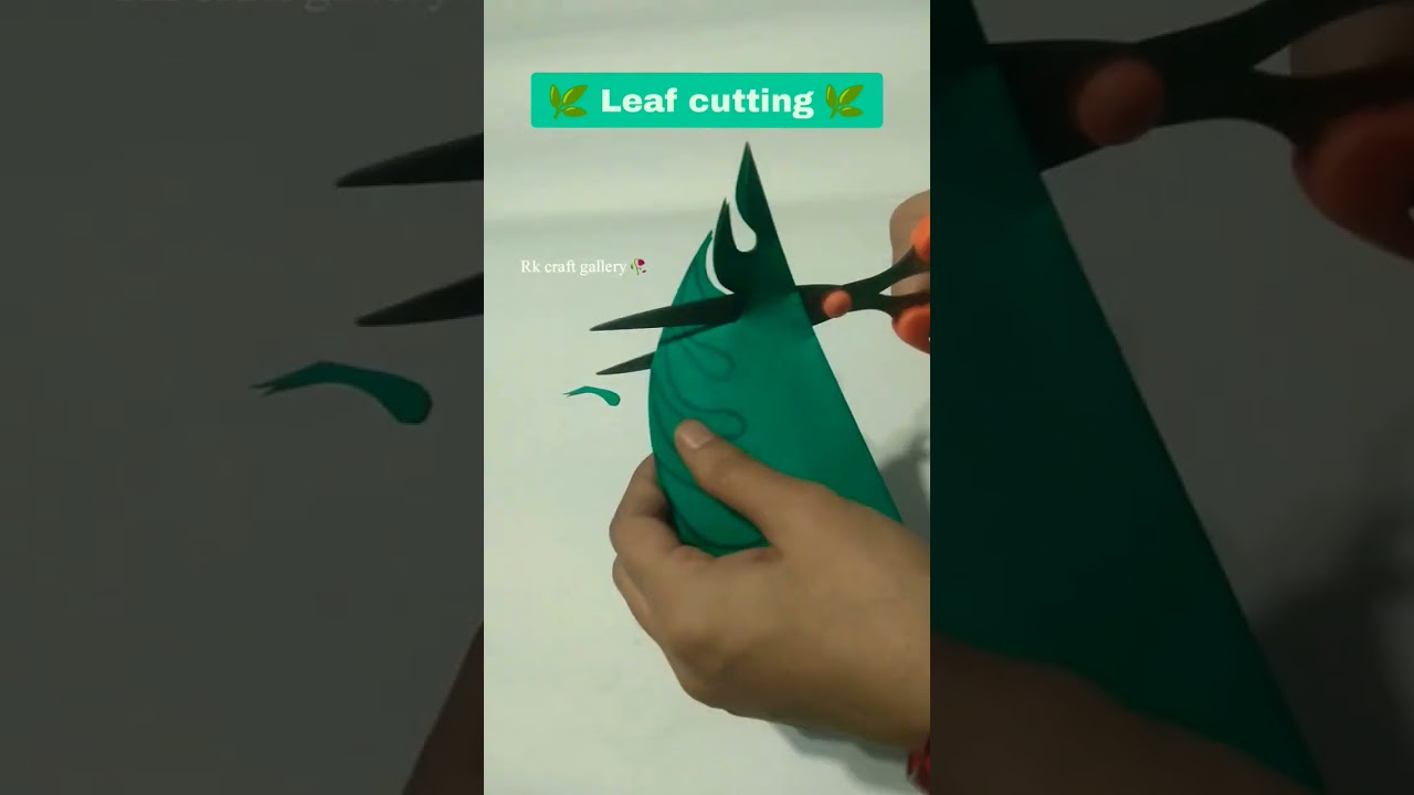 How to make paper leaf/easy paper leaf cutting#papercutting #leafcuttingart#shorts#diy#craft