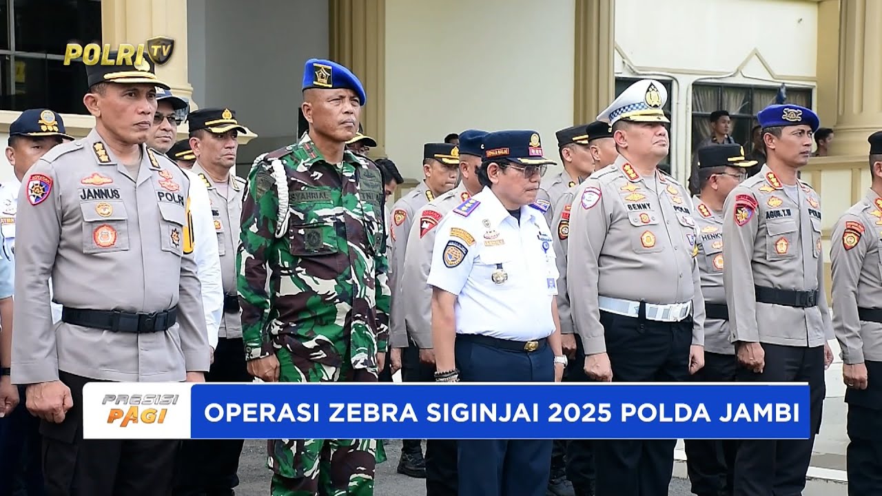 POLDA JAMBI MELAKSANAKAN APEL GELAR PASUKAN OPERASI ZEBRA SIGINJAI 2025
