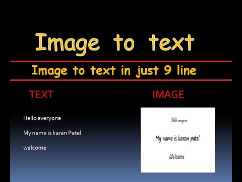 Image to text || OCR from image using python || 9 lines of code to get text from image. Karan Patel.