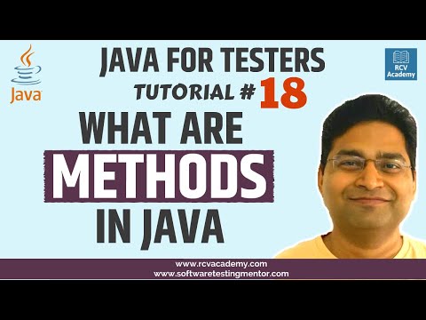 Learn Java for Testers 18 What are Methods in Java | With Examples ...