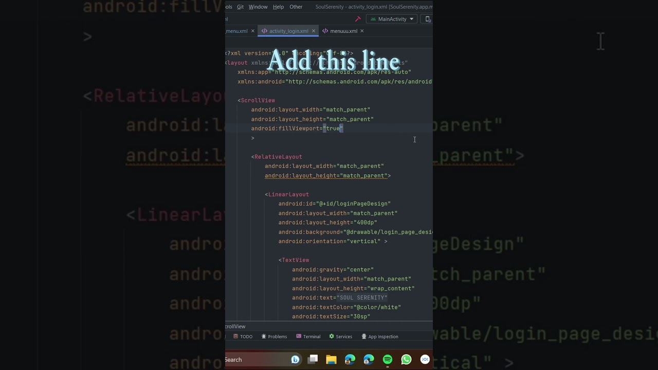 How to adjust Scroll View || Scroll view problem || Android Kotlin💯