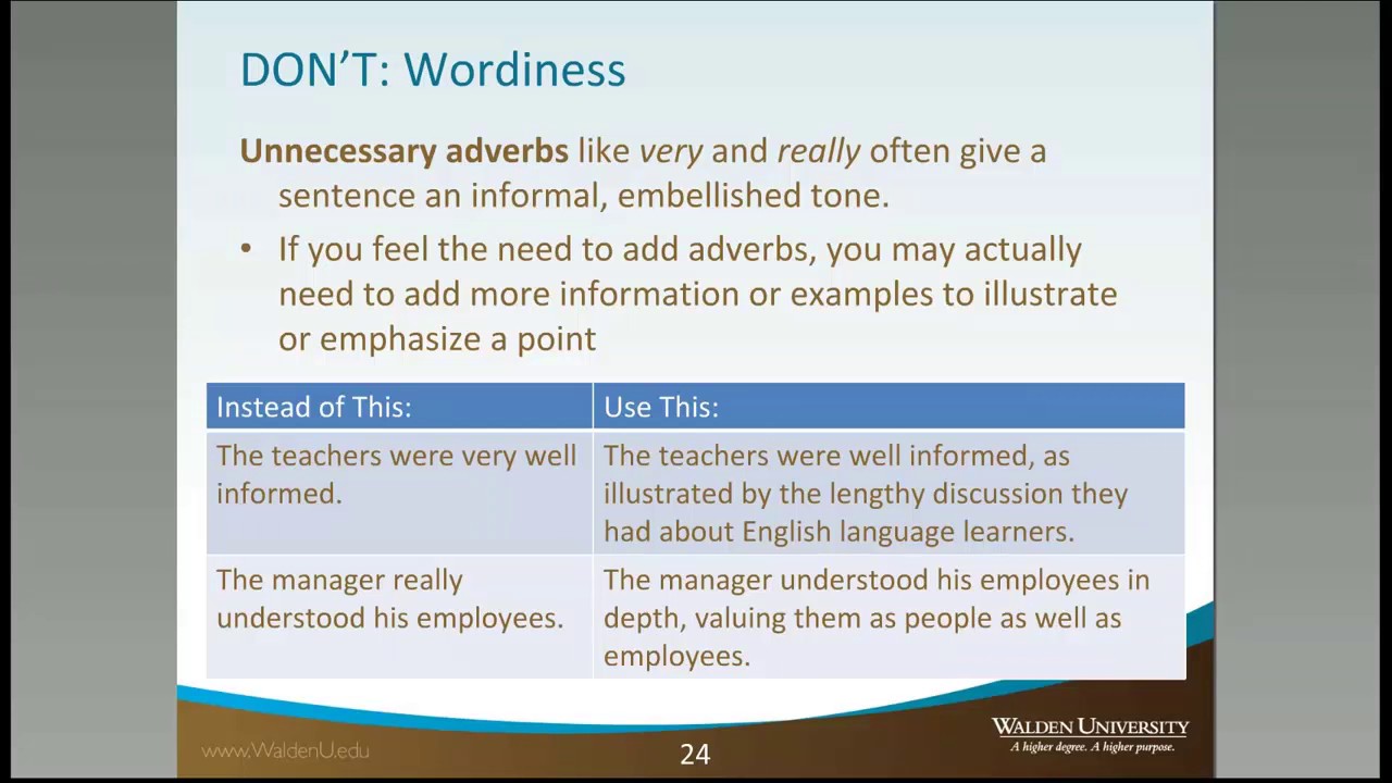 Avoiding Wordiness and Redundancy