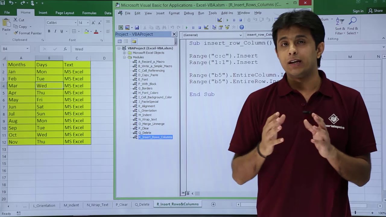 Excel VBA - Rows & Columns Insert