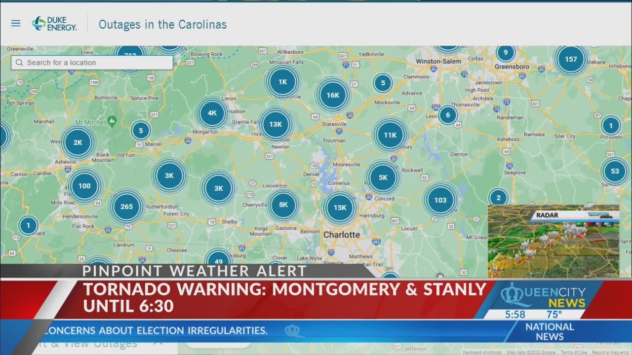 Outage Map: Thousands without power in viewing area