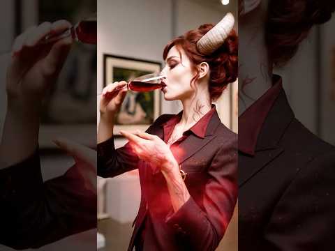 "A.I art is not art" #lilith #demon #demonic #art #artgallery #artdirector #wine #redwine #blood