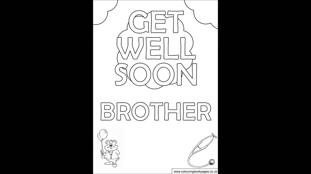 get well soon Colouring Pages and Kids Colouring Game