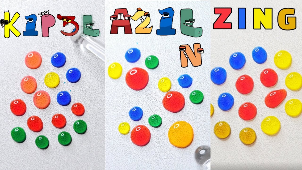 Best Collection version 2! Alphabet Lore! Waterdrop Color Mixing