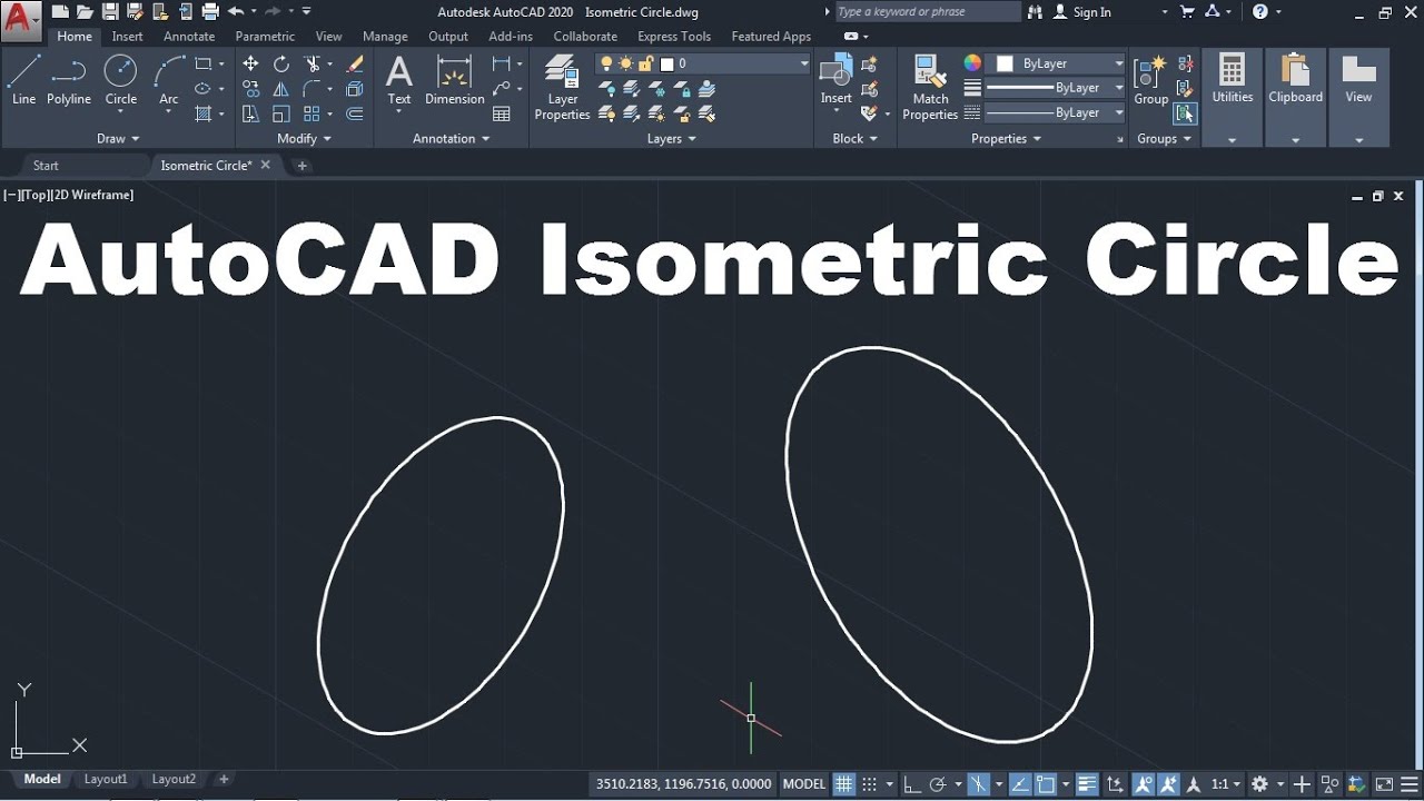 AutoCAD Isometric Circle