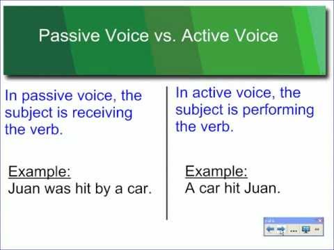Using the Active and Passive Voice in Writing