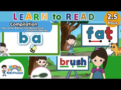 Two-Letter Blends | CVC Words | Beginning Consonant Blends | English Reading Compilation